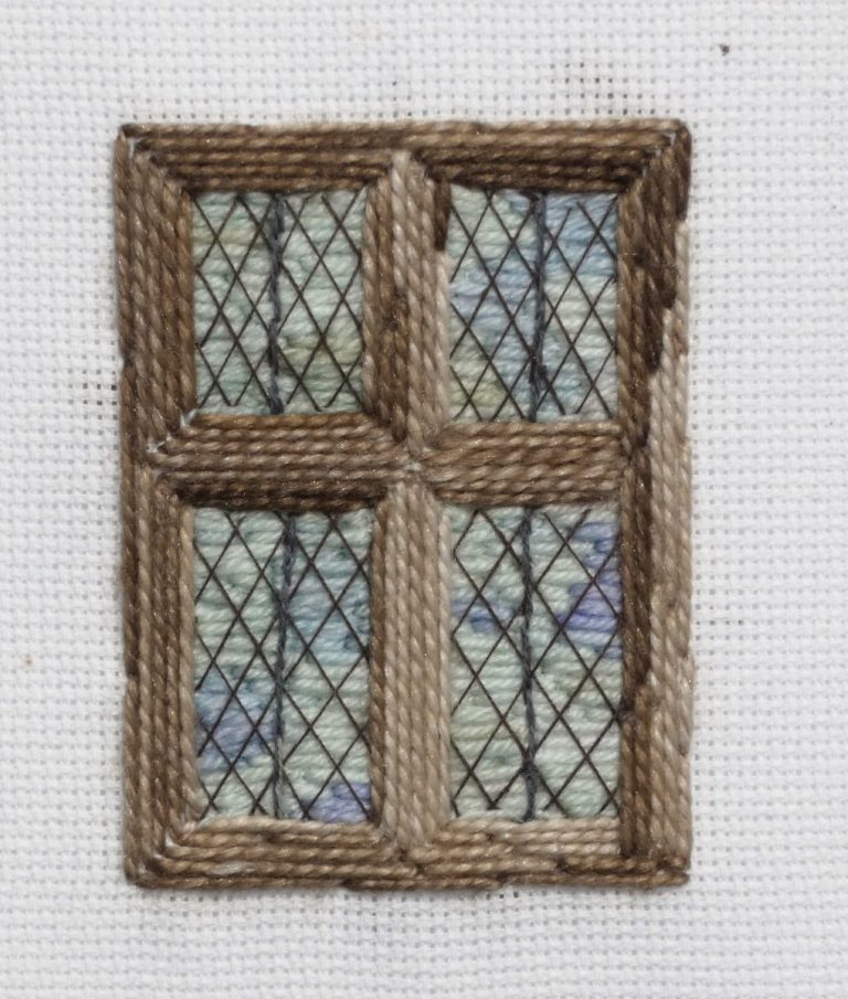 Eastern Lights Study #1 – miniature original embroidery – Cognissart